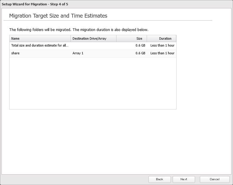 8 Select the target folder to save a migration log to and configure any ...