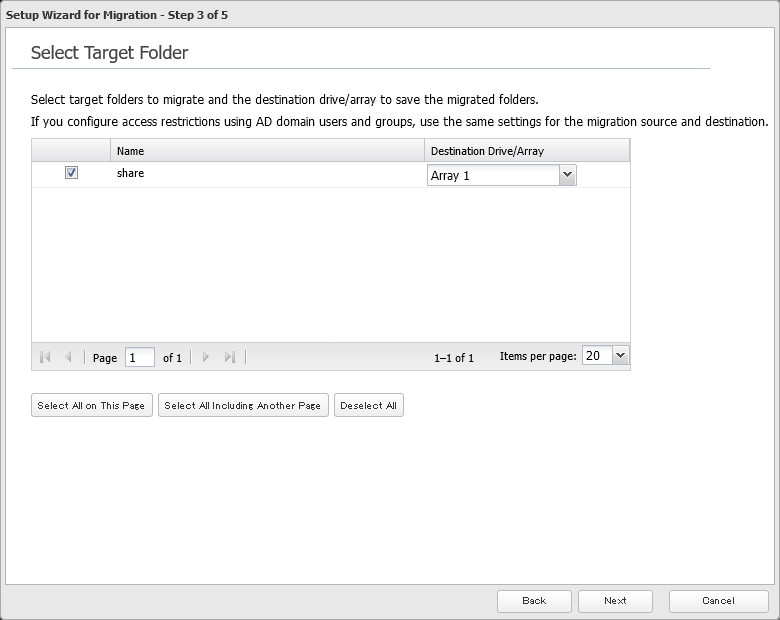 7 The estimated data size and time required to migrate all items will ...