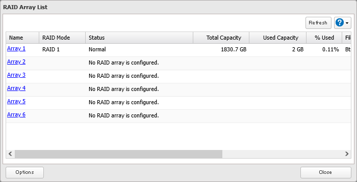 Click the array to delete.